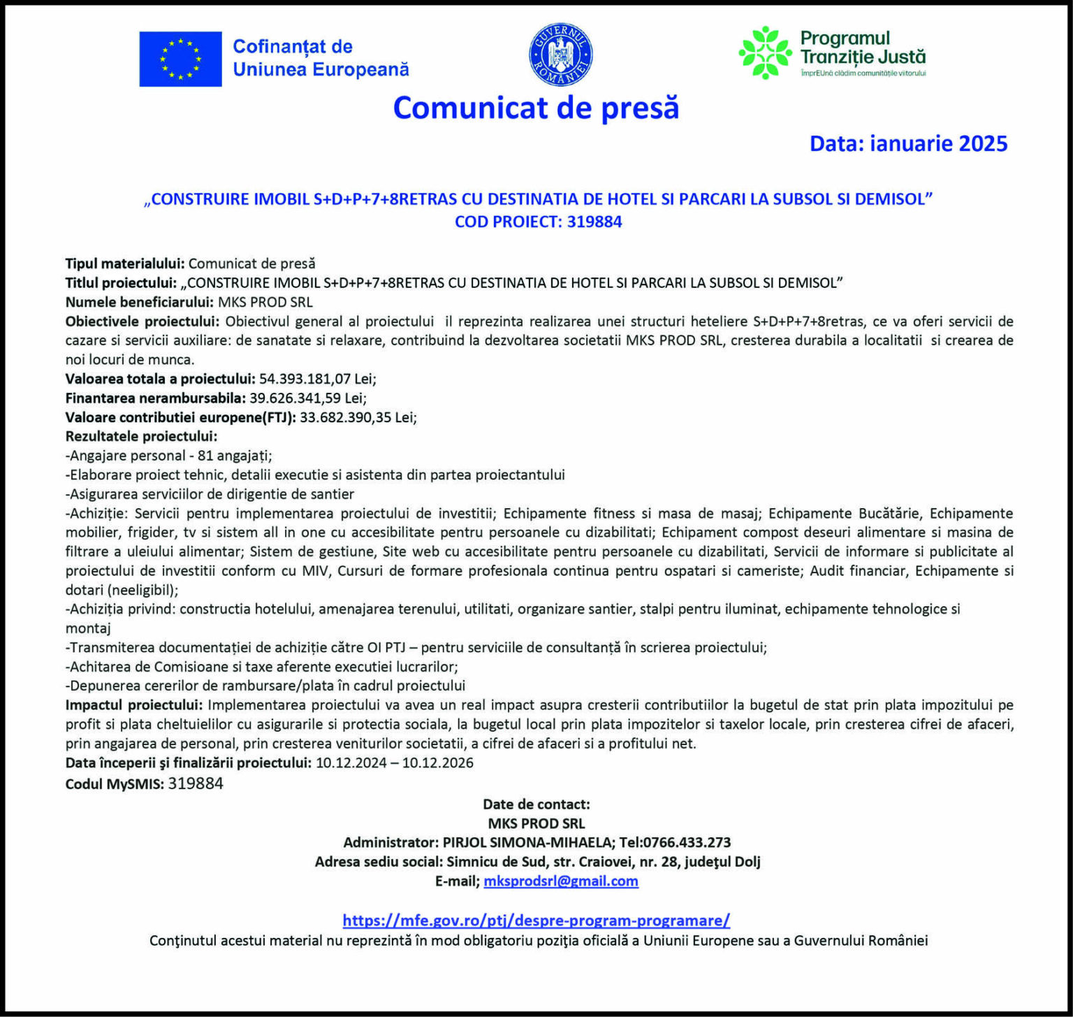 „Construire imobil S+D+P+7+8 retras cu destinația de hotel și parcări ...